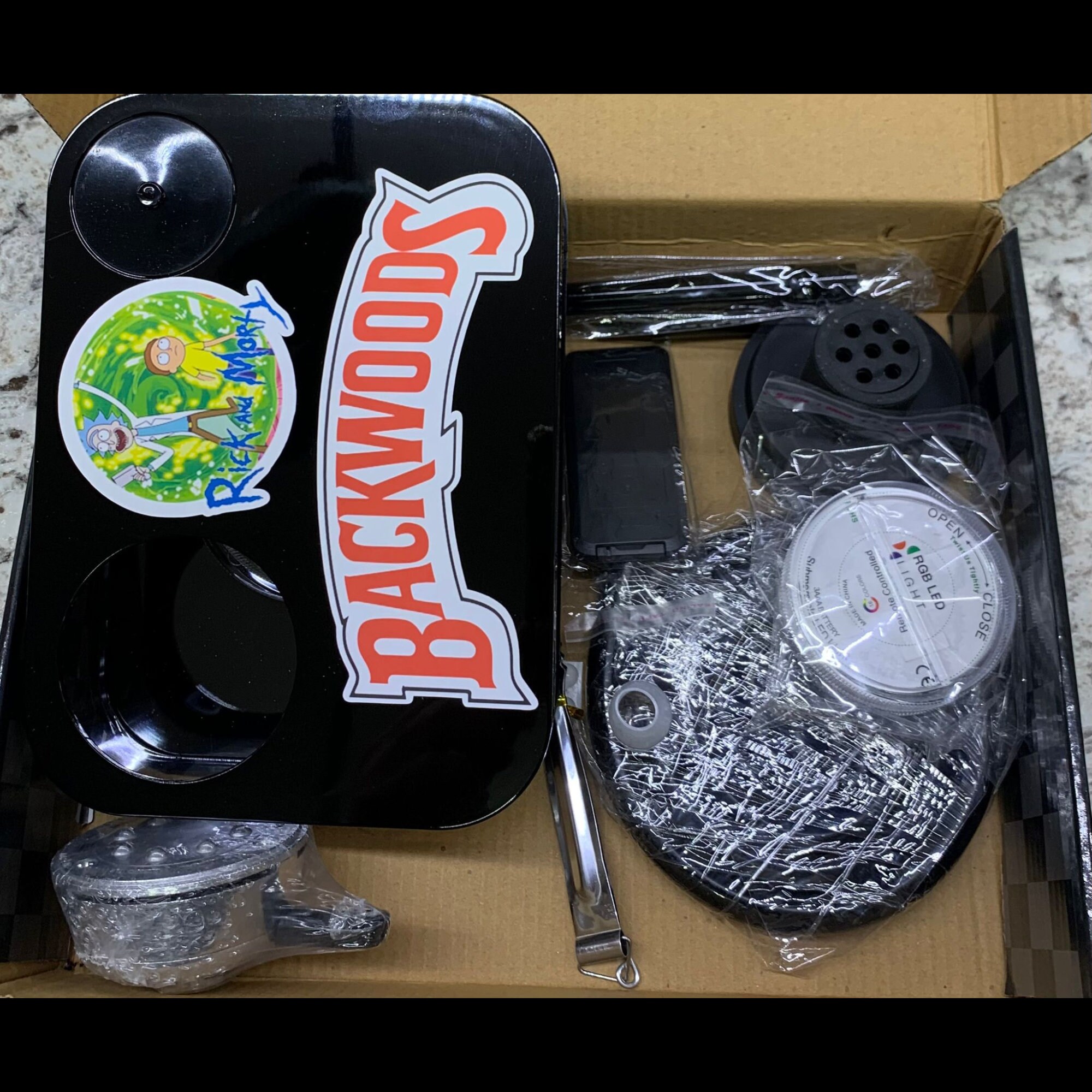 Hookah W/ LED Light Square Box Portable Shisha W/ Bowl Black - Etsy