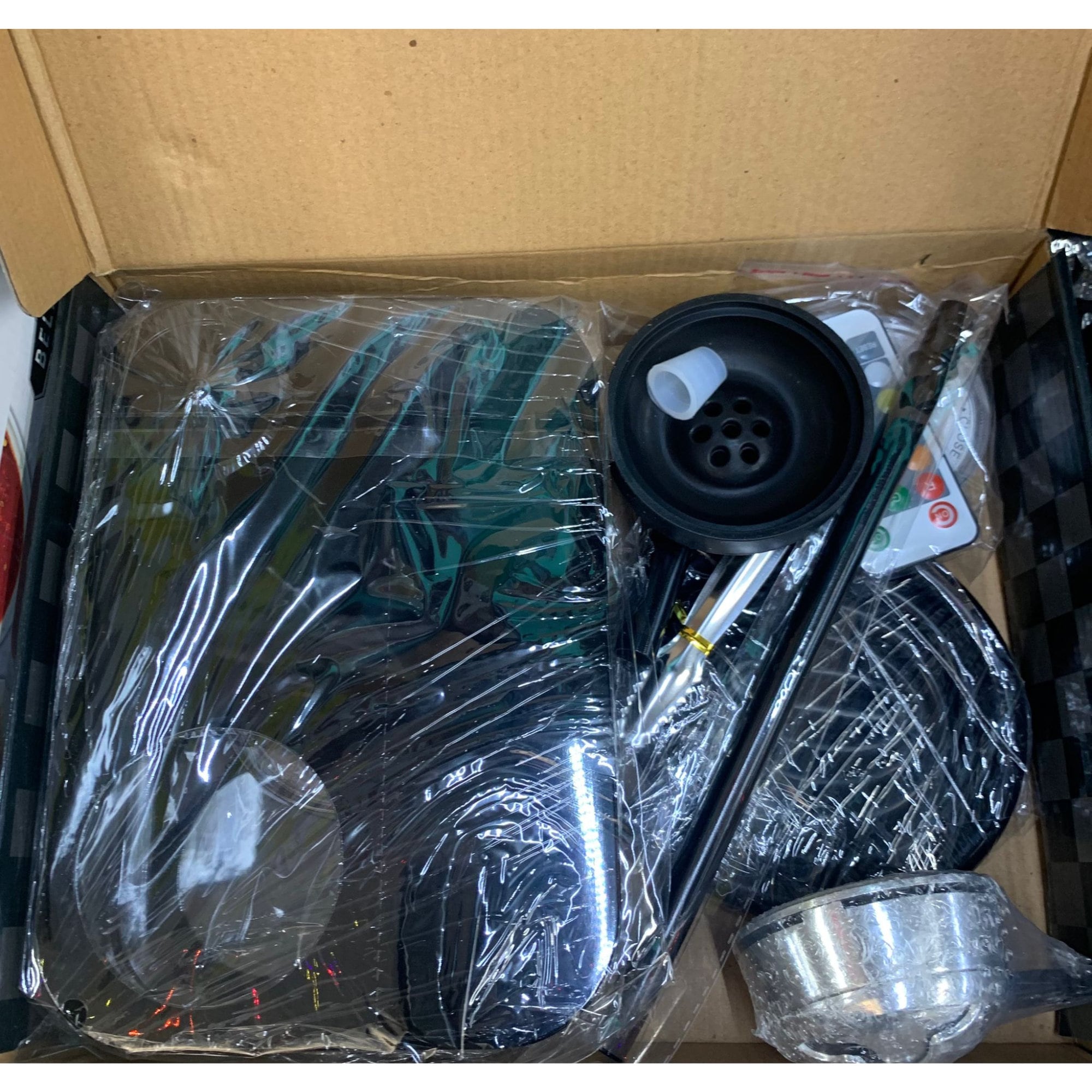 Hookah W/ LED Light Square Box Portable Shisha W/ Bowl Black - Etsy