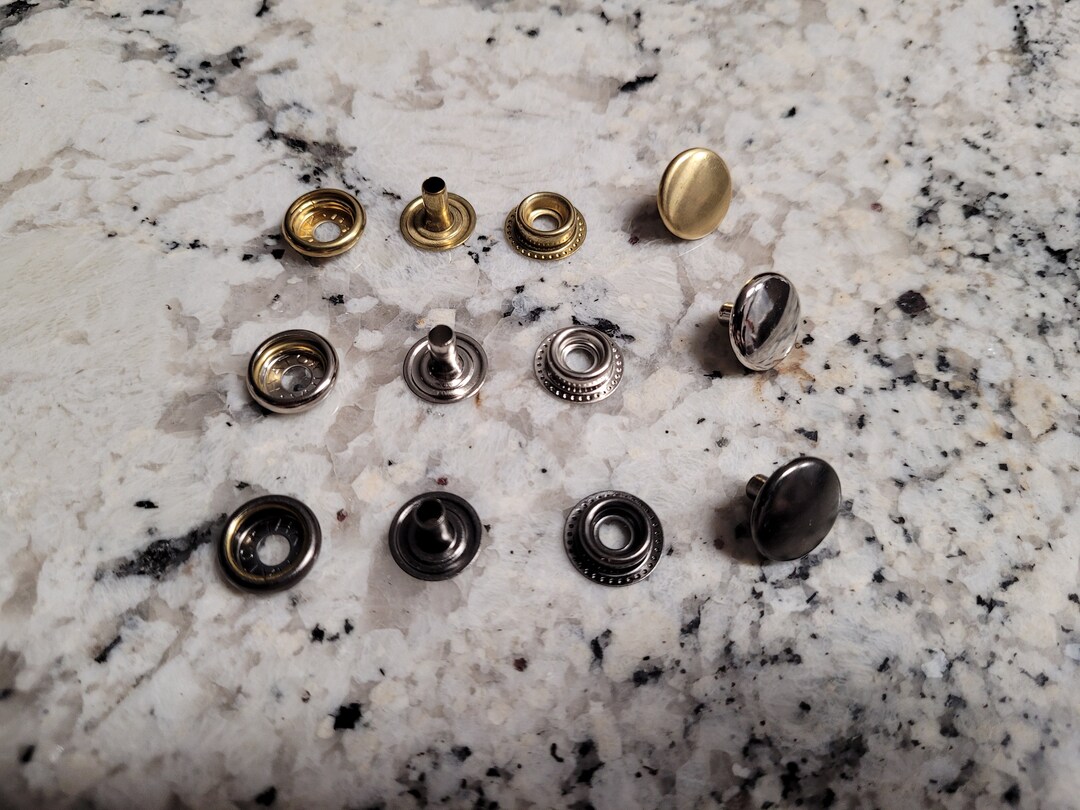 24 Line Long Length Leather/canvas Snaps (solid Brass, Nickel-plated or ...