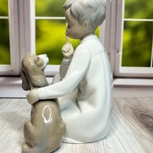 Lladro Boy With Dog #4522 - Etsy