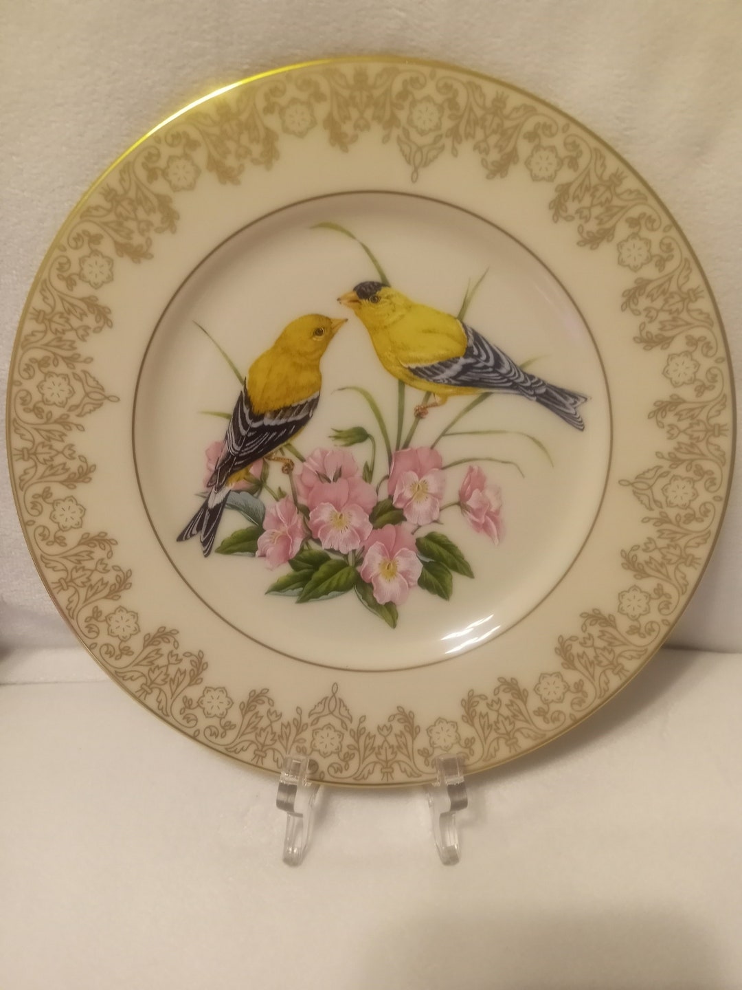 Lenox Garden Bird Plat Collection american Goldfinch - Etsy