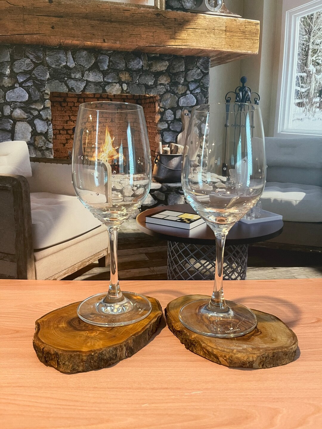 Swarovski Crystal Wine Glass Set #5468811 - Etsy