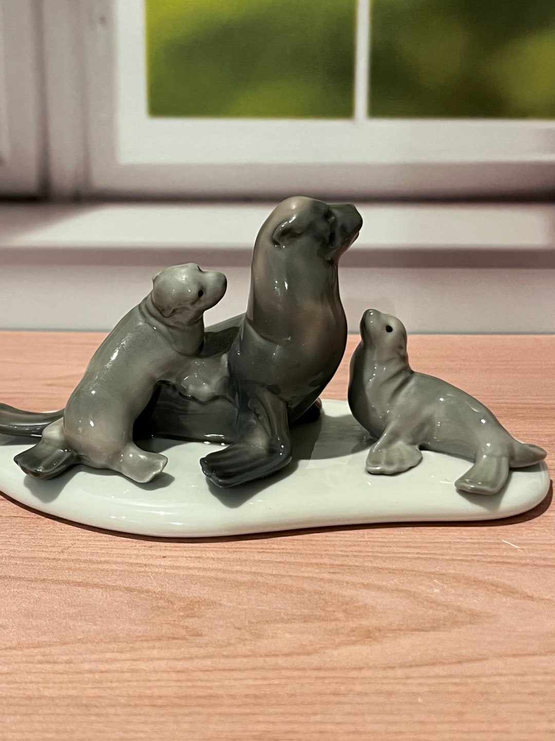 Lladro Mini Seal Family #5318 - Etsy