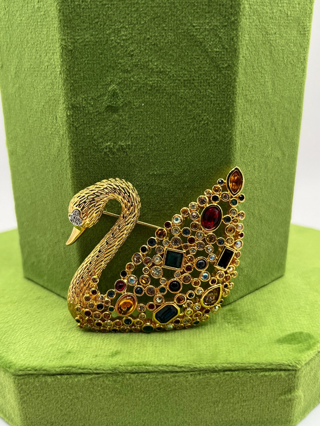 Swarovski 1995 SCS Member Centenary Swan Brooch - Etsy