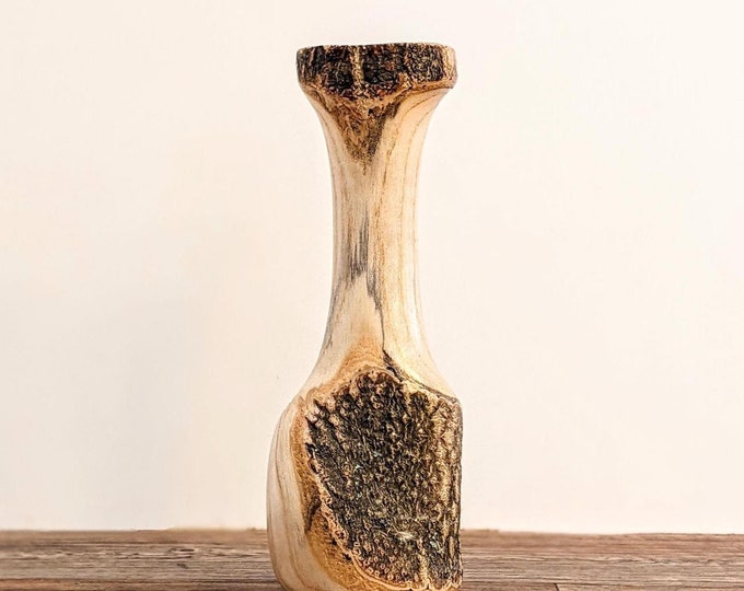 Live Edge Sumac Wood Vase | Rustic Hand Turned Twig Pot | Handcrafted ...