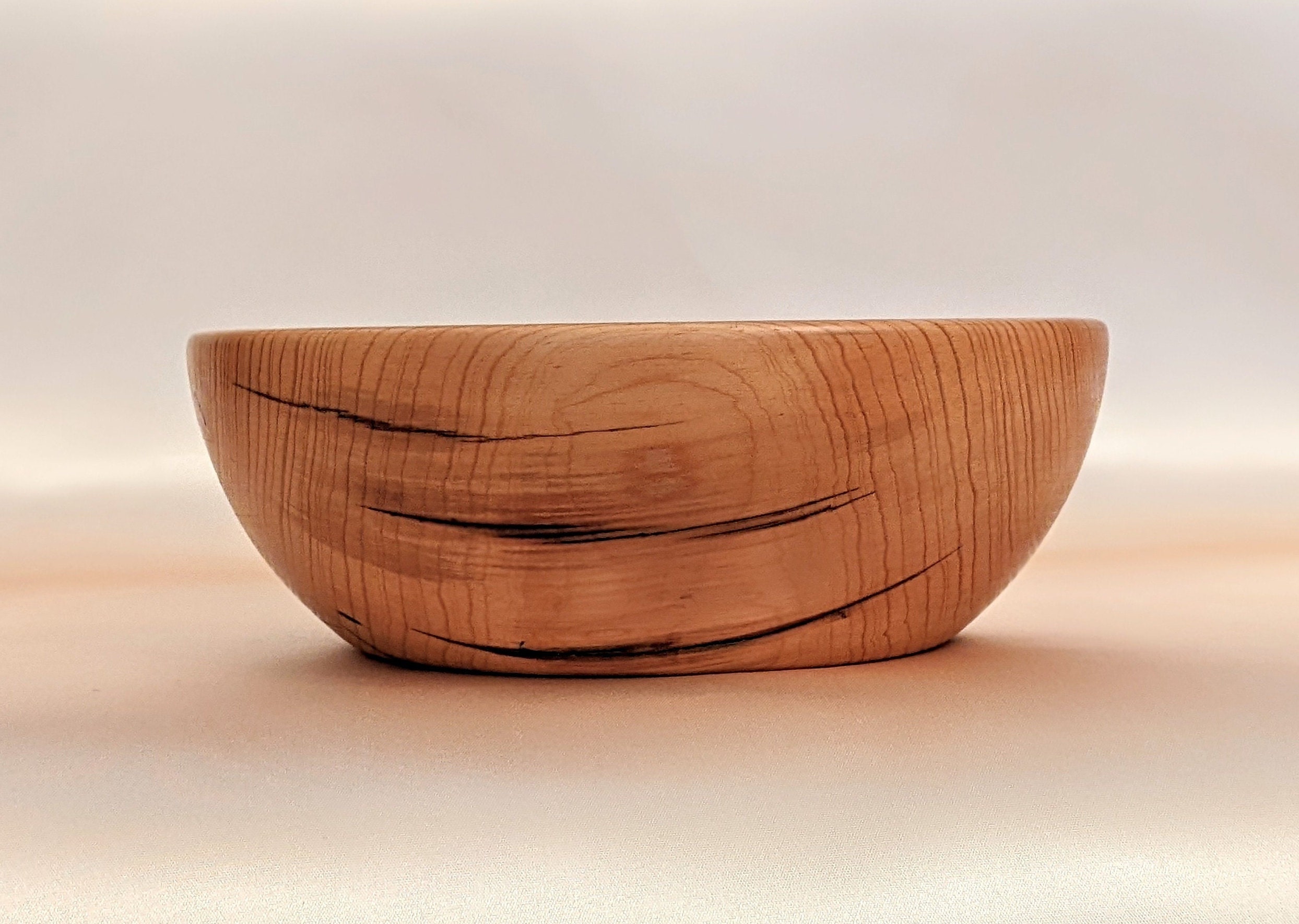 Cedar Wood Bowl With Rustic Bark Edging Wooden Fruit Bowl Food Safe ...