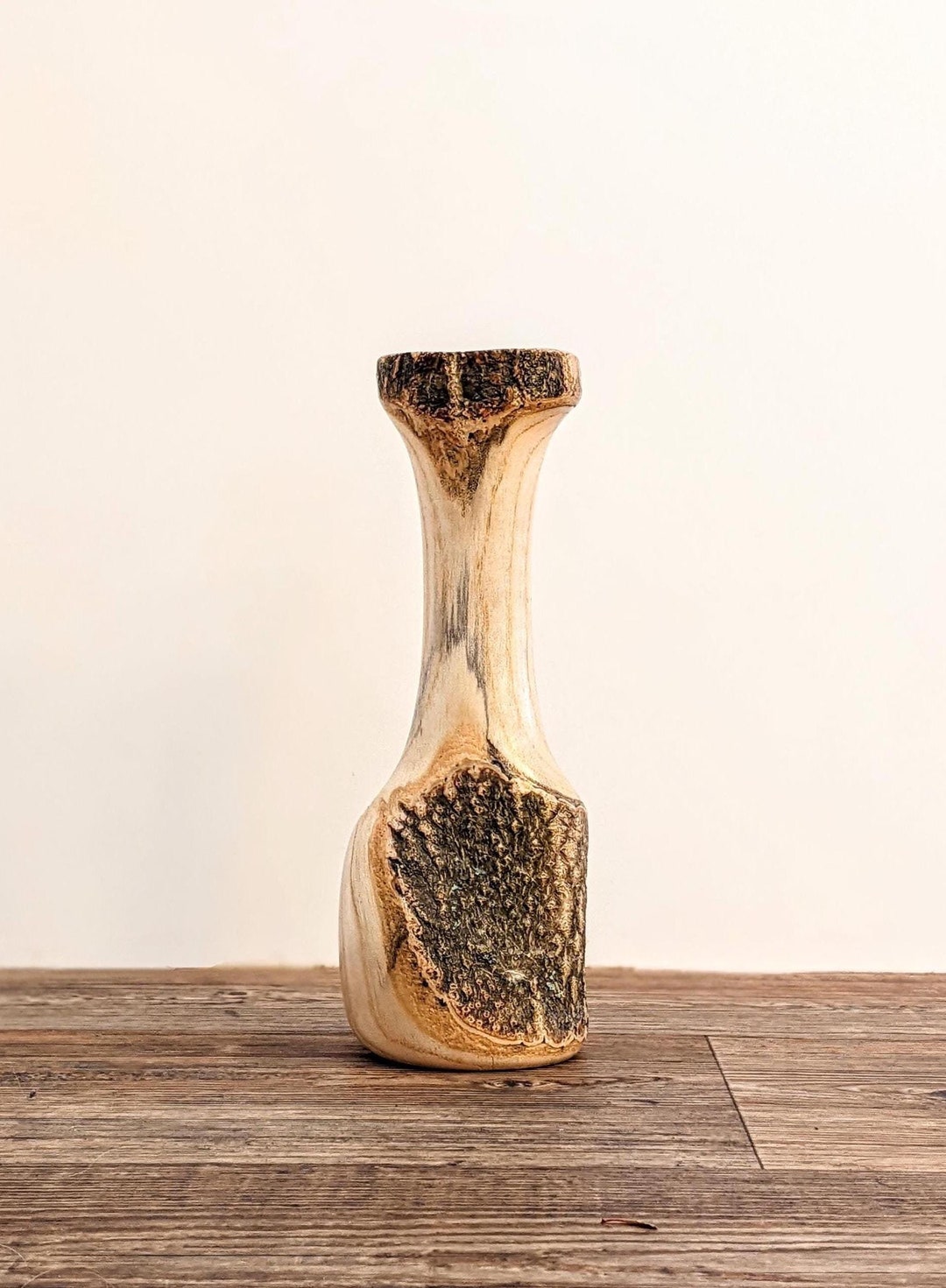 Live Edge Sumac Wood Vase | Rustic Hand Turned Twig Pot | Handcrafted ...