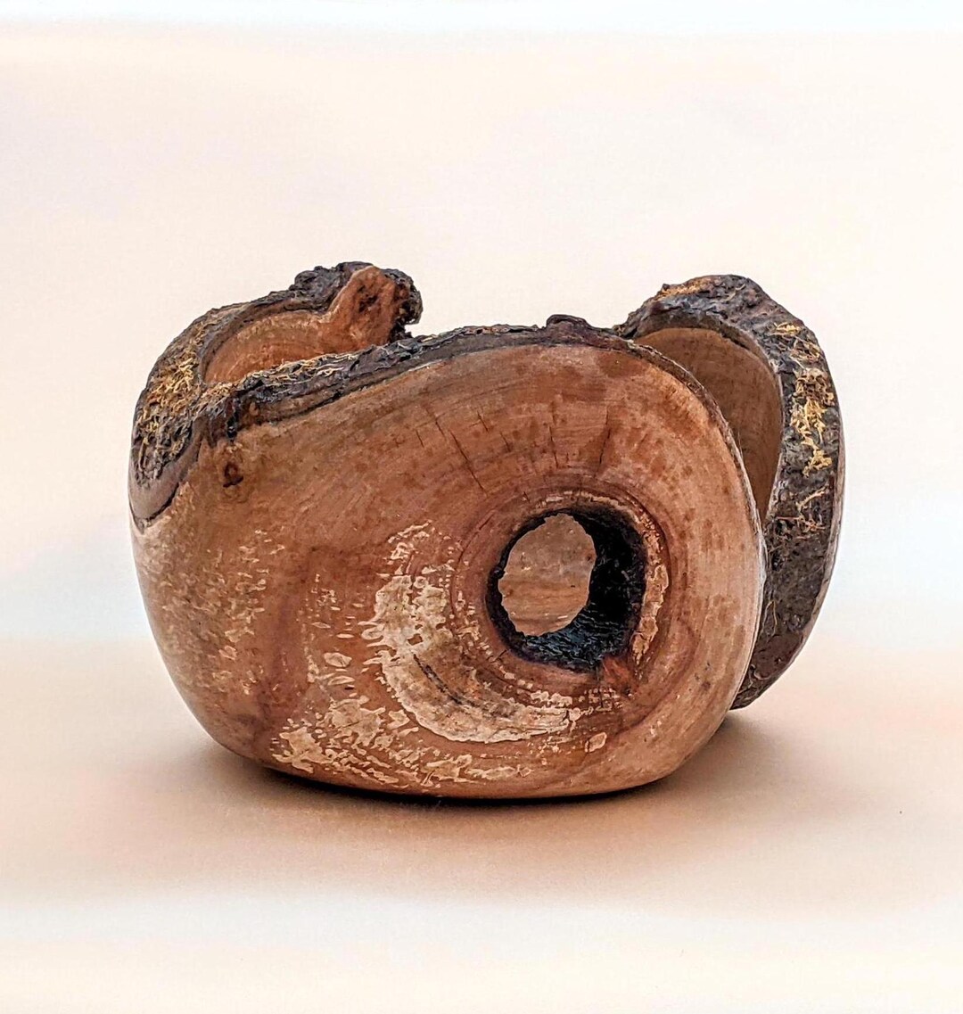 Spalted Live Edge Apple Bowl With Natural Voids Rustic Northwoods Decor ...