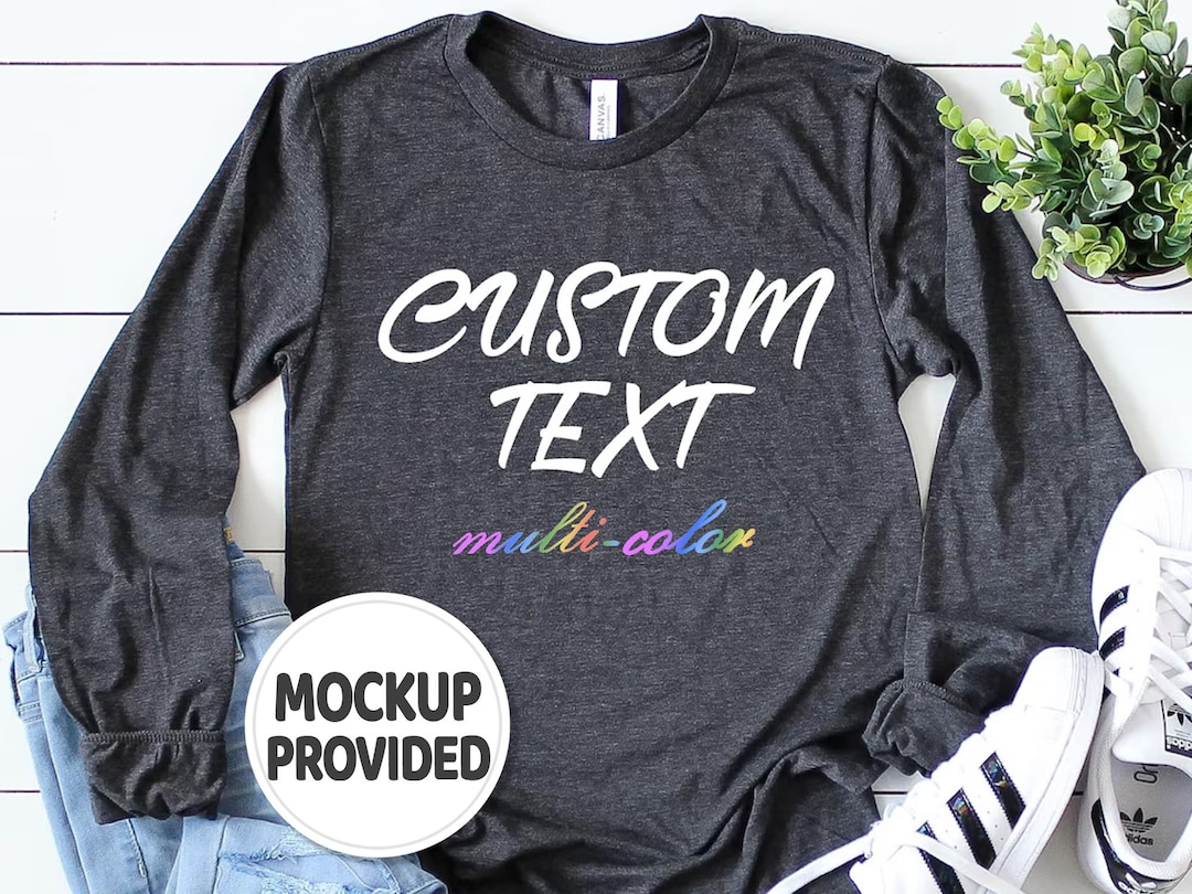 Custom Long Sleeve Shirt, Personalized Longsleeve Shirt, Custom Design ...