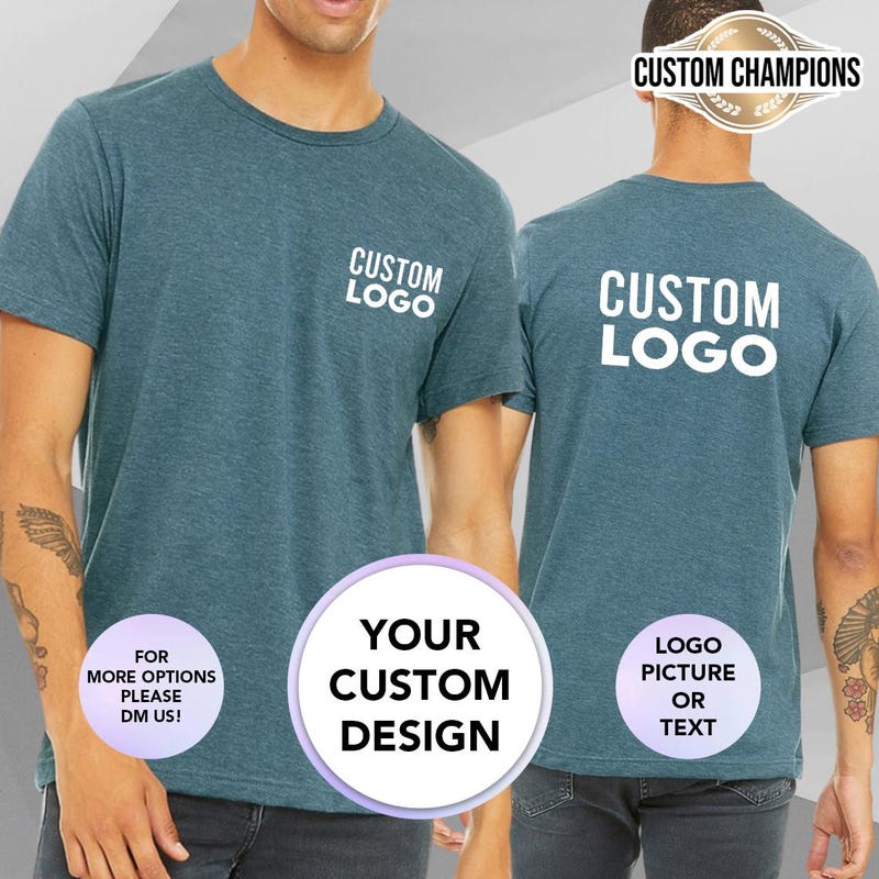 Custom Shirts Front and Back - Etsy