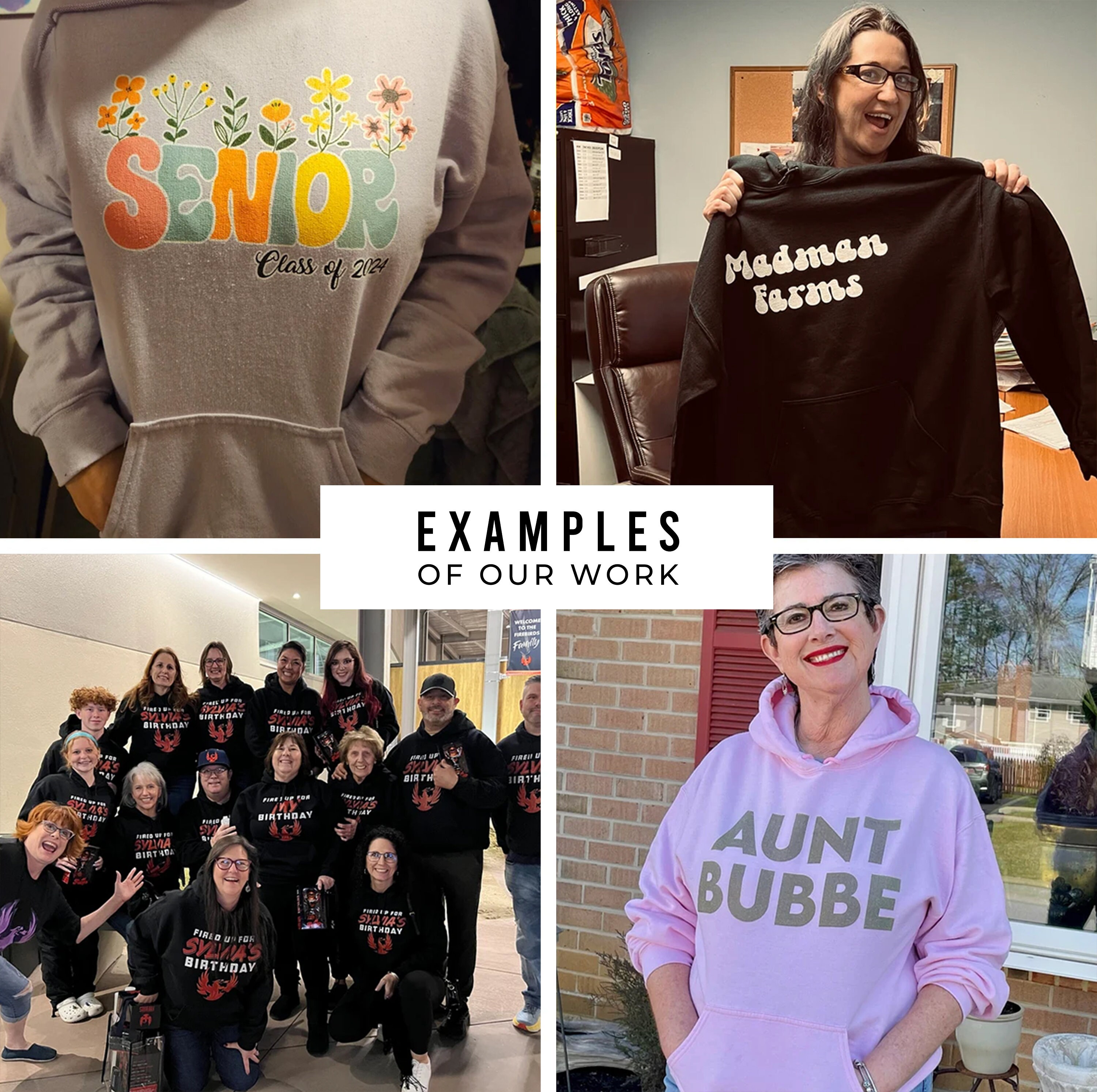 Custom Text Hoodie, Personalized Text Hoodie, Your Design, Your Photo ...