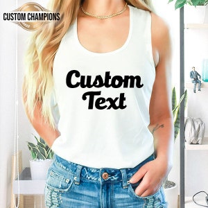 CUSTOM Muscle Tank for Women, Personalized Womens Muscle Tee, Custom ...