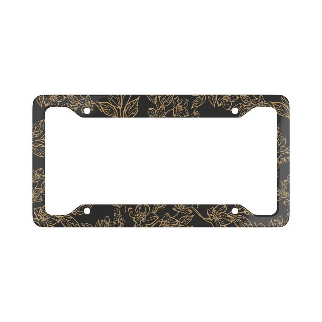 Witchy Fall Vibe License Plate Frame: Gothic Floral Car Accessory for ...