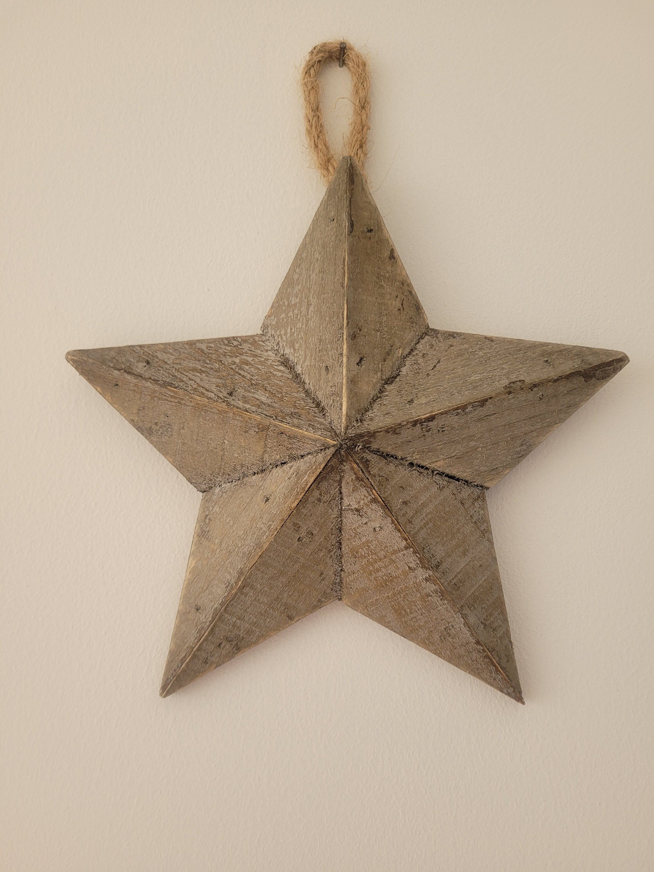 Wooden Rustic Star for Wall, Wooden Barn Star, Shabby Chic Cottage ...