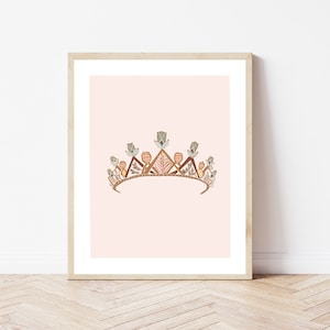 Crown Tiara Print Digital Printable Download Wall Art - Etsy