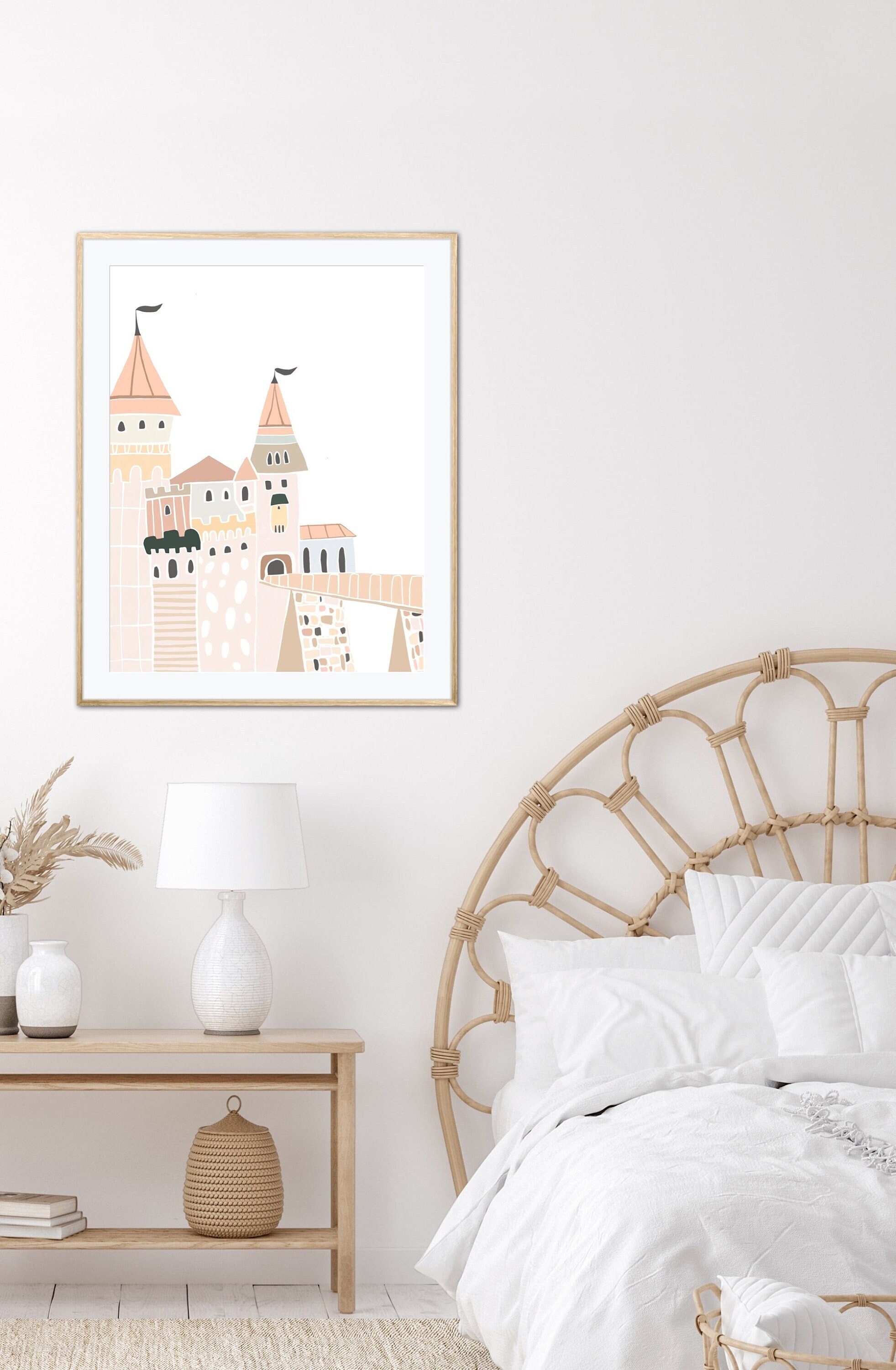 Castle Digital Download Print for Nursery Minimalist - Etsy