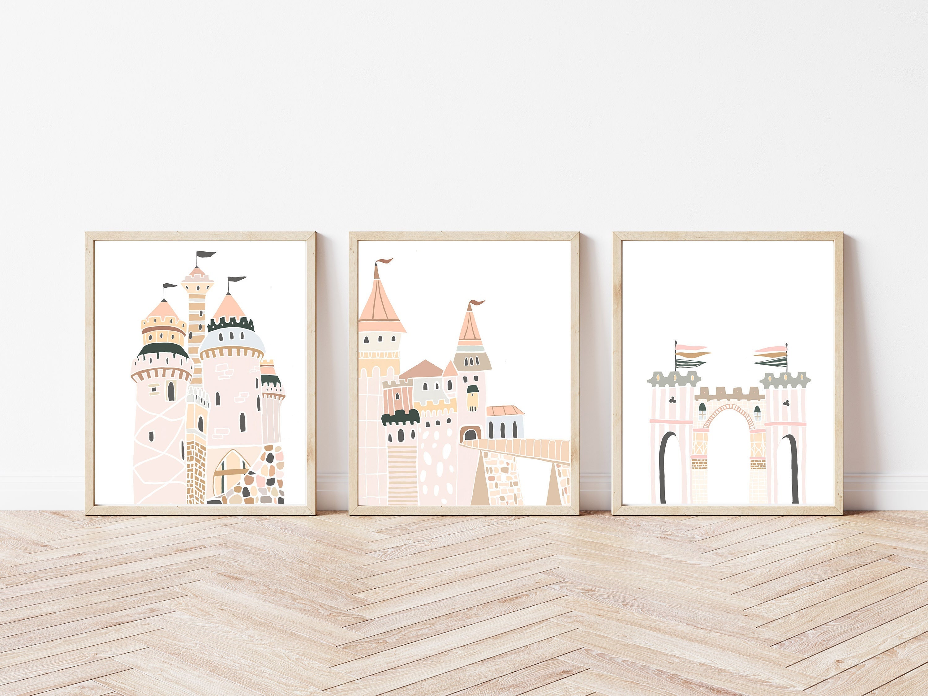 Castle Printable Art Set Fairytale Digital Download | Etsy