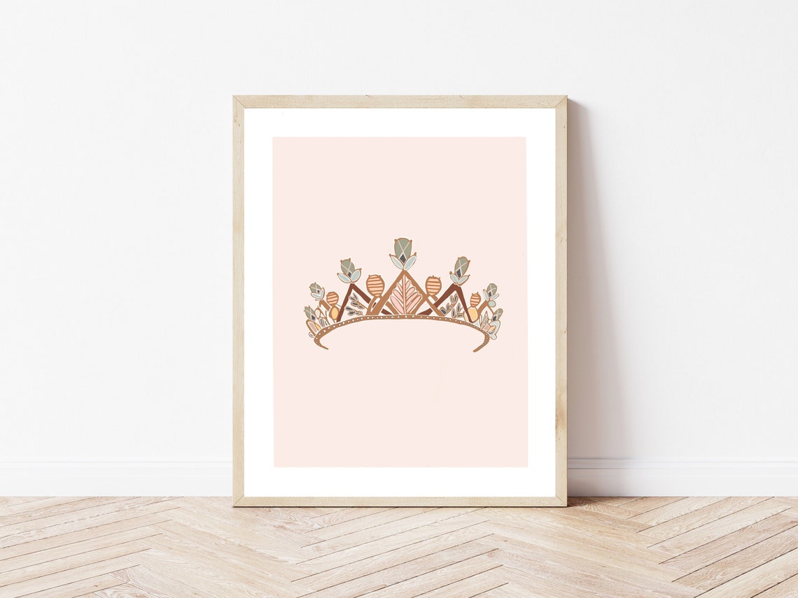 Crown Tiara Print Digital Printable Download Wall Art - Etsy