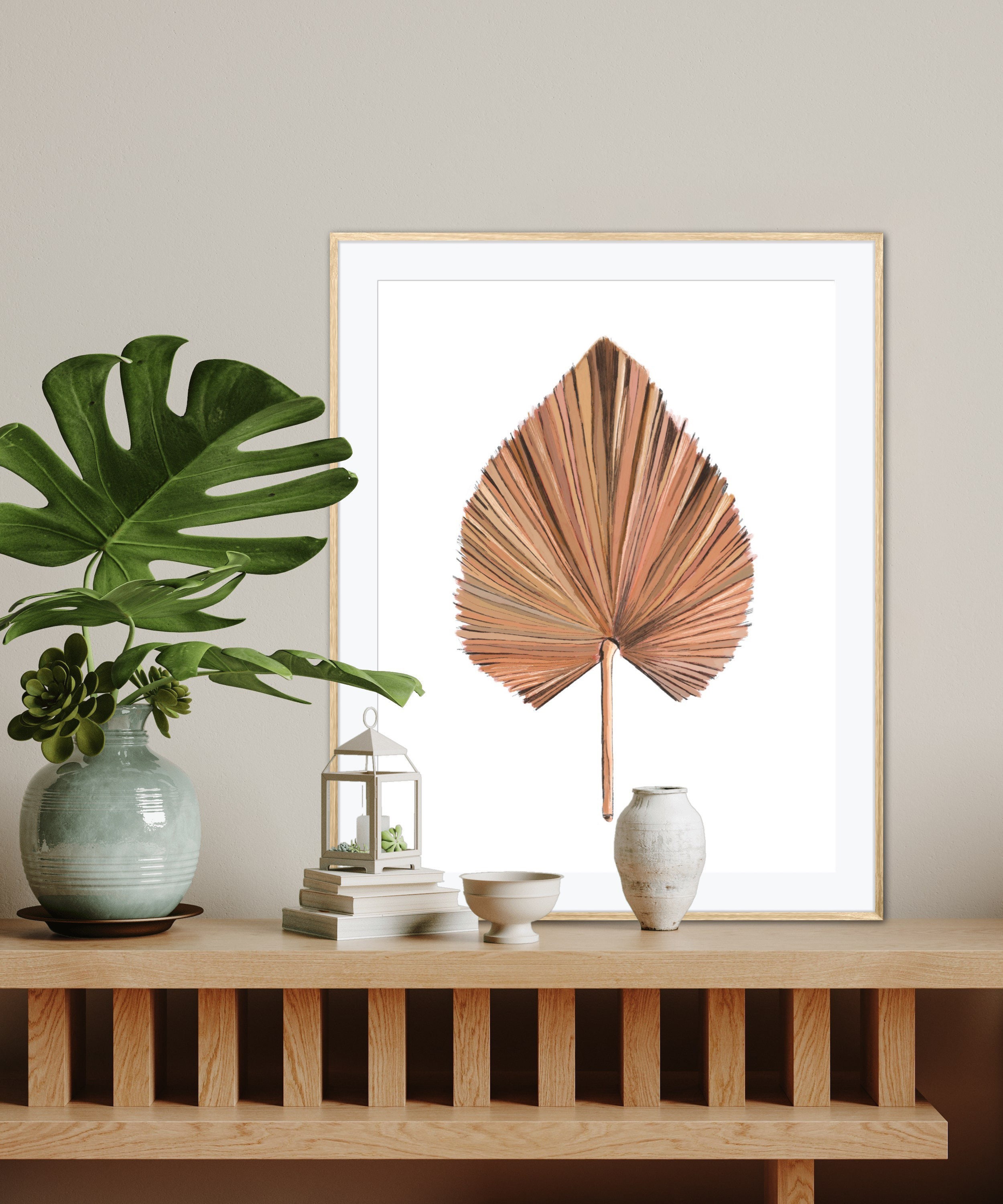 Terracotta Plant | Palm Leaf Print | Digital Download | Boho ...
