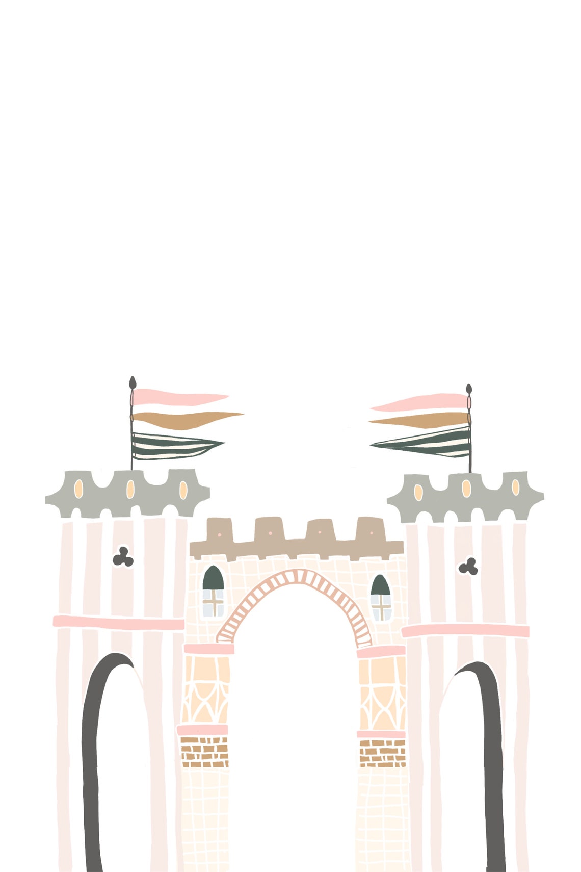 Castle Printable Art Set Fairytale Printable Digital - Etsy