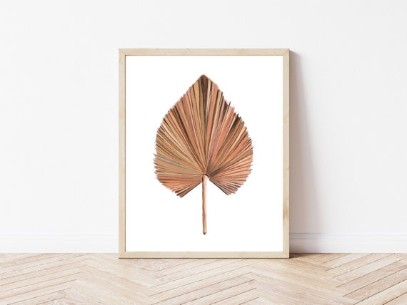 Terracotta Plant Palm Leaf Print Digital Download Boho | Etsy