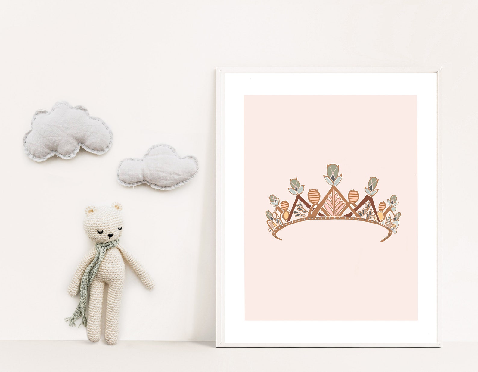 Crown Tiara Print Digital Printable Download Wall Art - Etsy