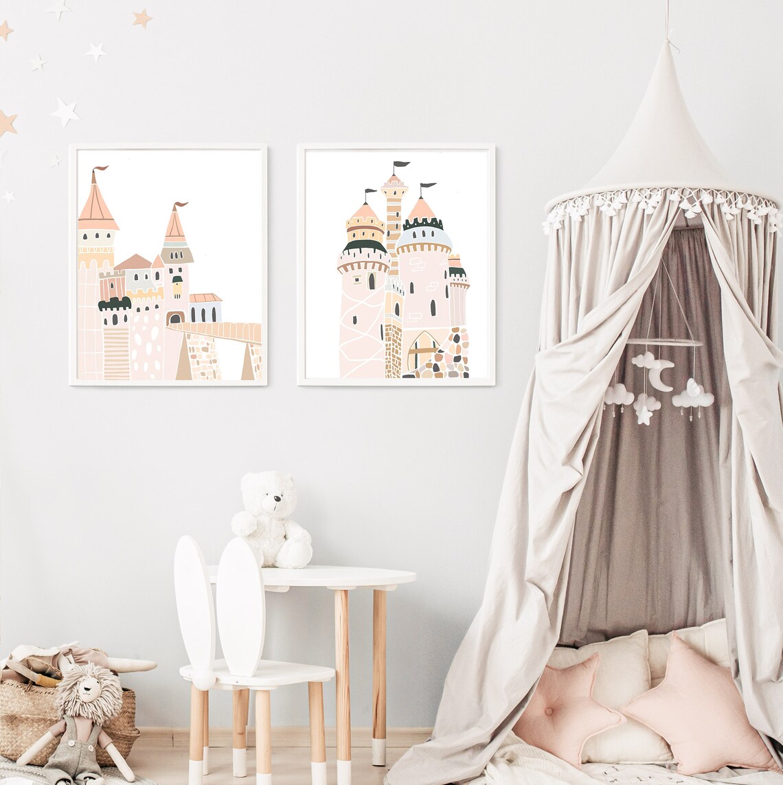 Castle Printable Art Set Fairytale Digital Download | Etsy