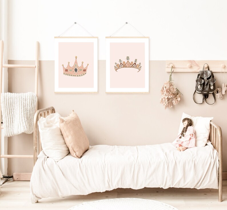 Crown Tiara Print Digital Printable Download Wall Art - Etsy