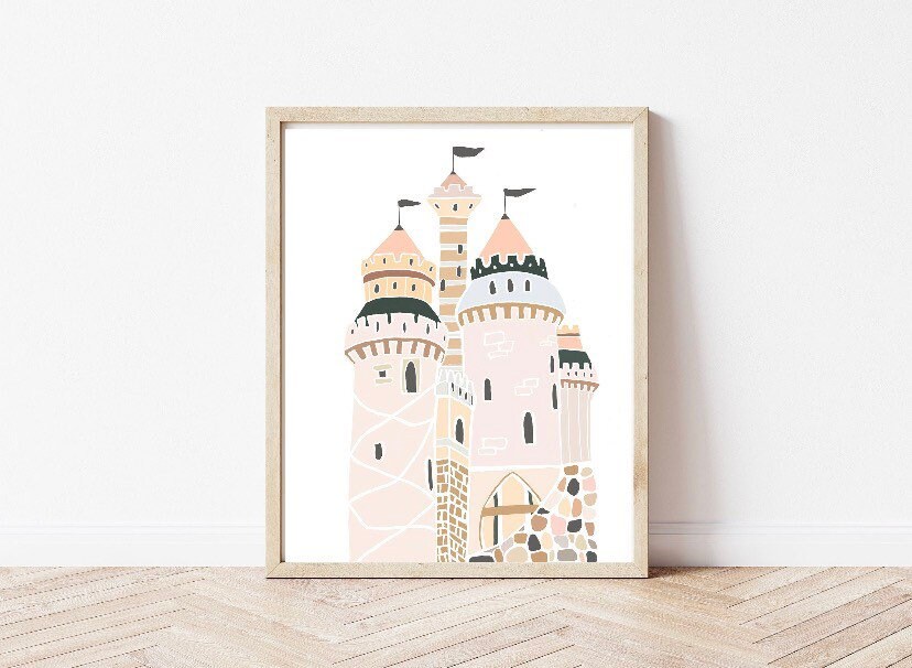 Castle Printable Art Set Fairytale Digital Download | Etsy