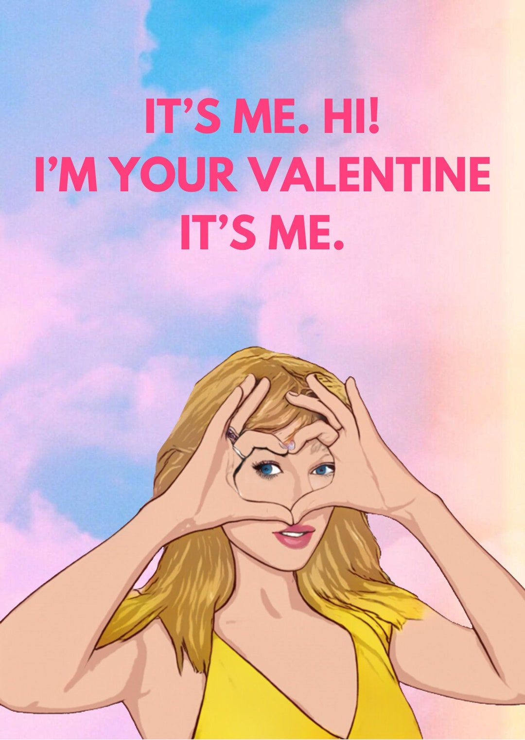 Printable Classroom Valentine-taylor Swift-valentine's Day - Etsy