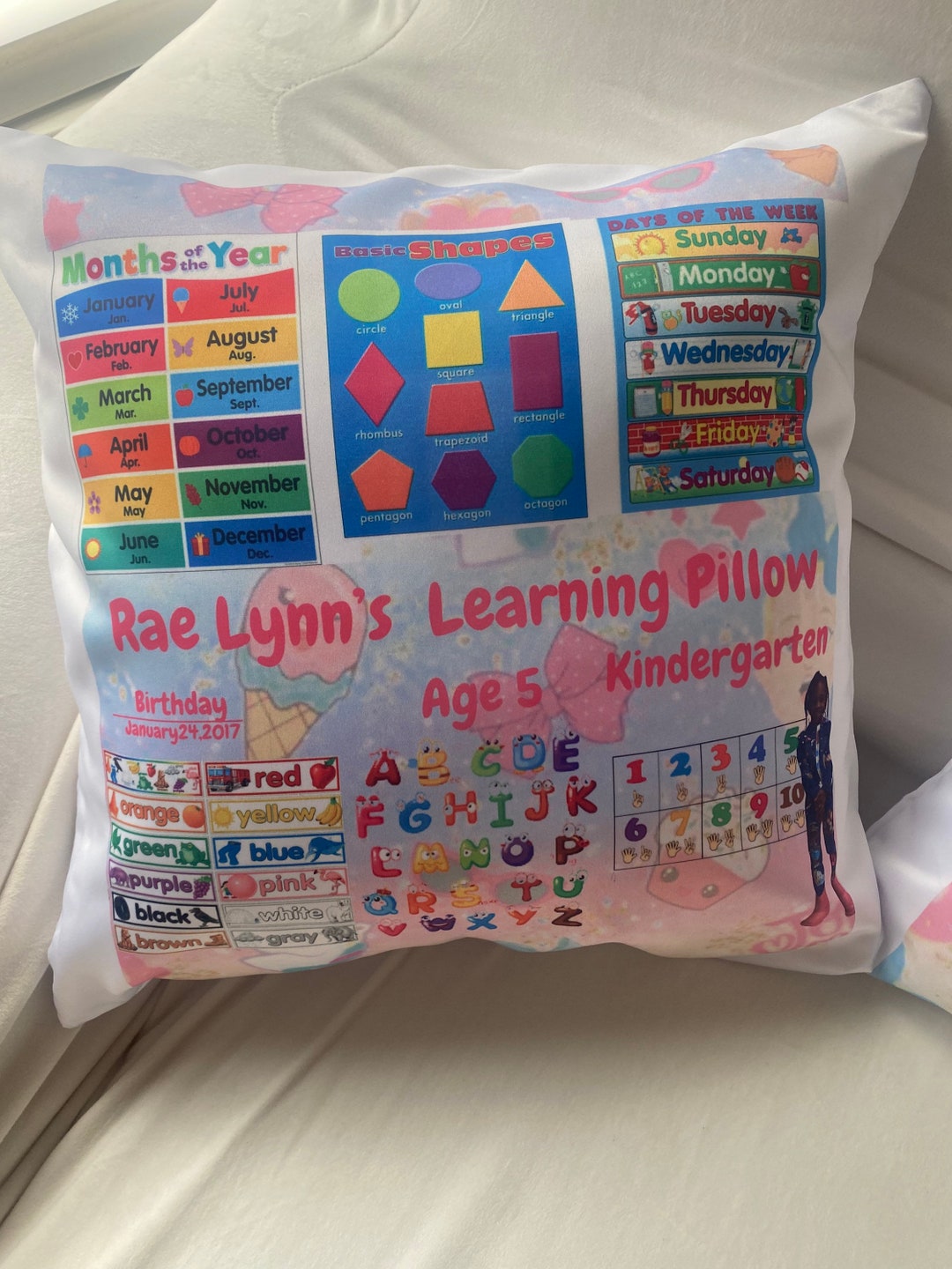 Custom Learning Pillow Personalized Learning Pillow Custom - Etsy