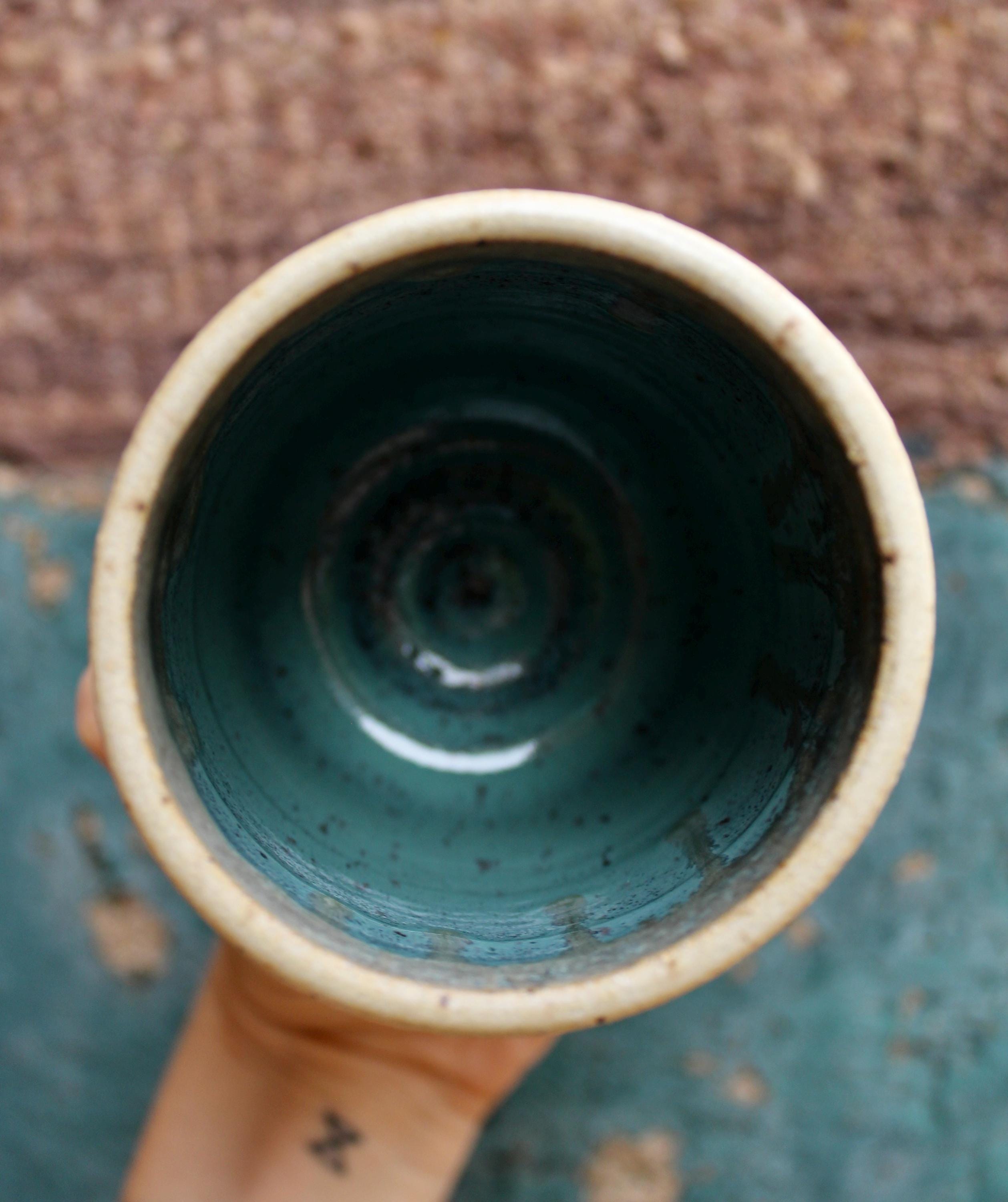 Blue Moon Phase Ceramic Tumbler, Stoneware Mug, Handleless Mug, Wine ...