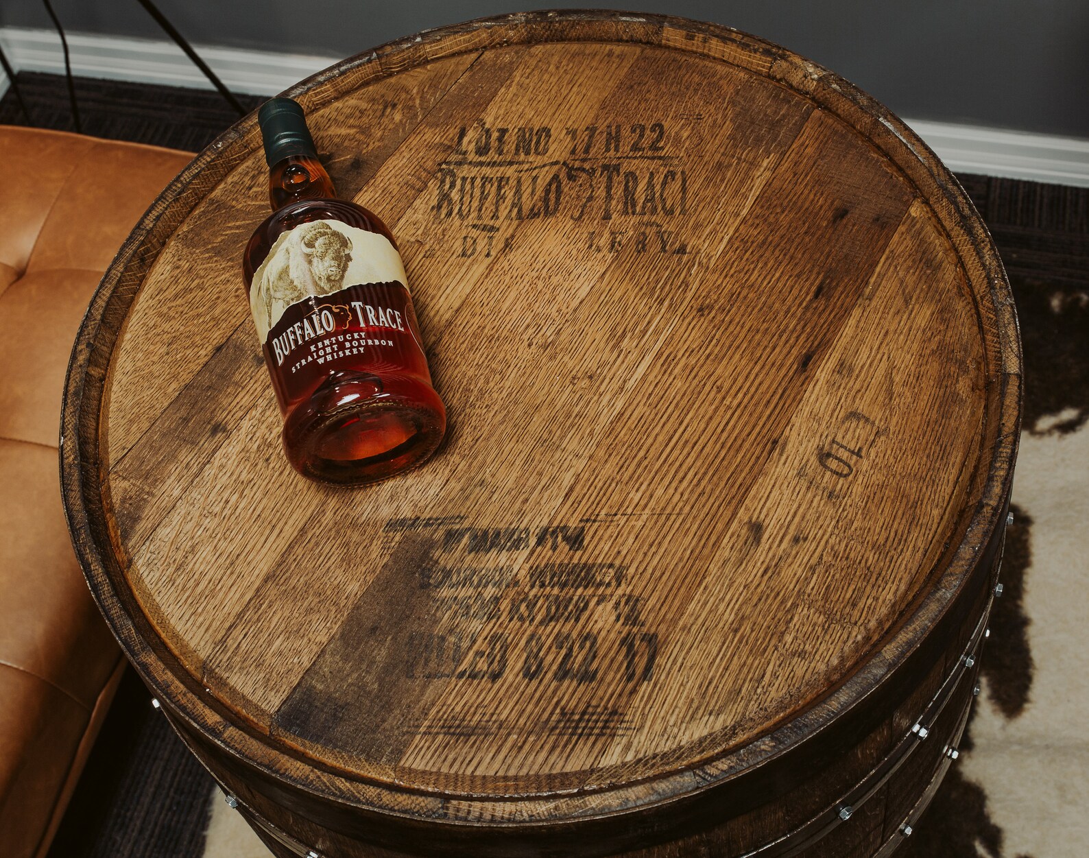 Whiskey Barrel Cabinet | Bourbon Bottle Storage | Basement Bar ...