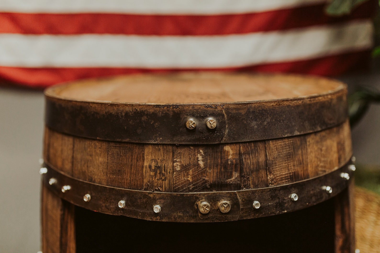Whiskey Barrel Cabinet | Bourbon Bottle Storage | Basement Bar ...