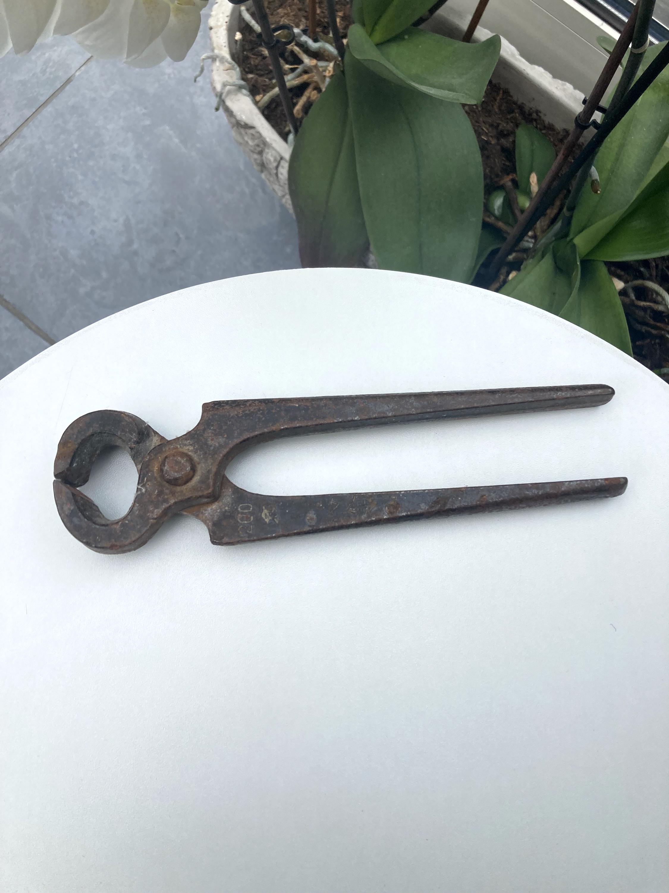 Vintage Iron Pliers - Authentic 1950s Metal Wire Cutters - Rustic Hand ...