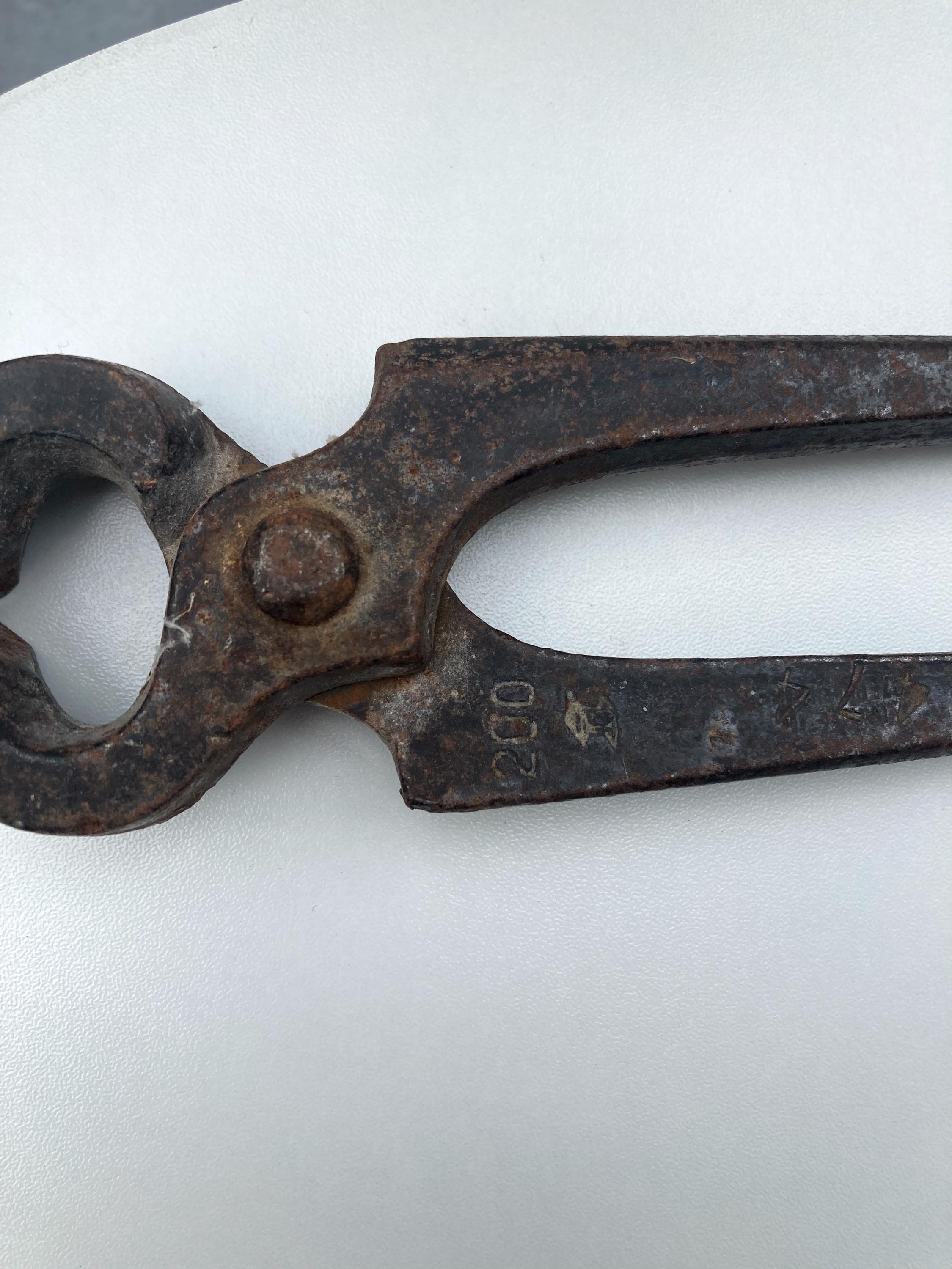 Vintage Iron Pliers - Authentic 1950s Metal Wire Cutters - Rustic Hand ...