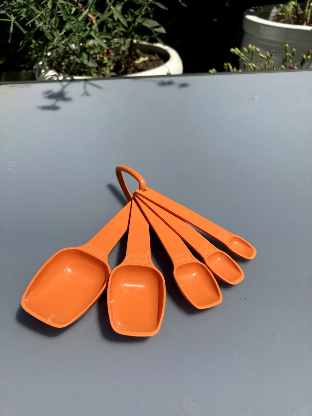 Vintage Orange Tupperware Measuring Spoons Set of 5 - Etsy