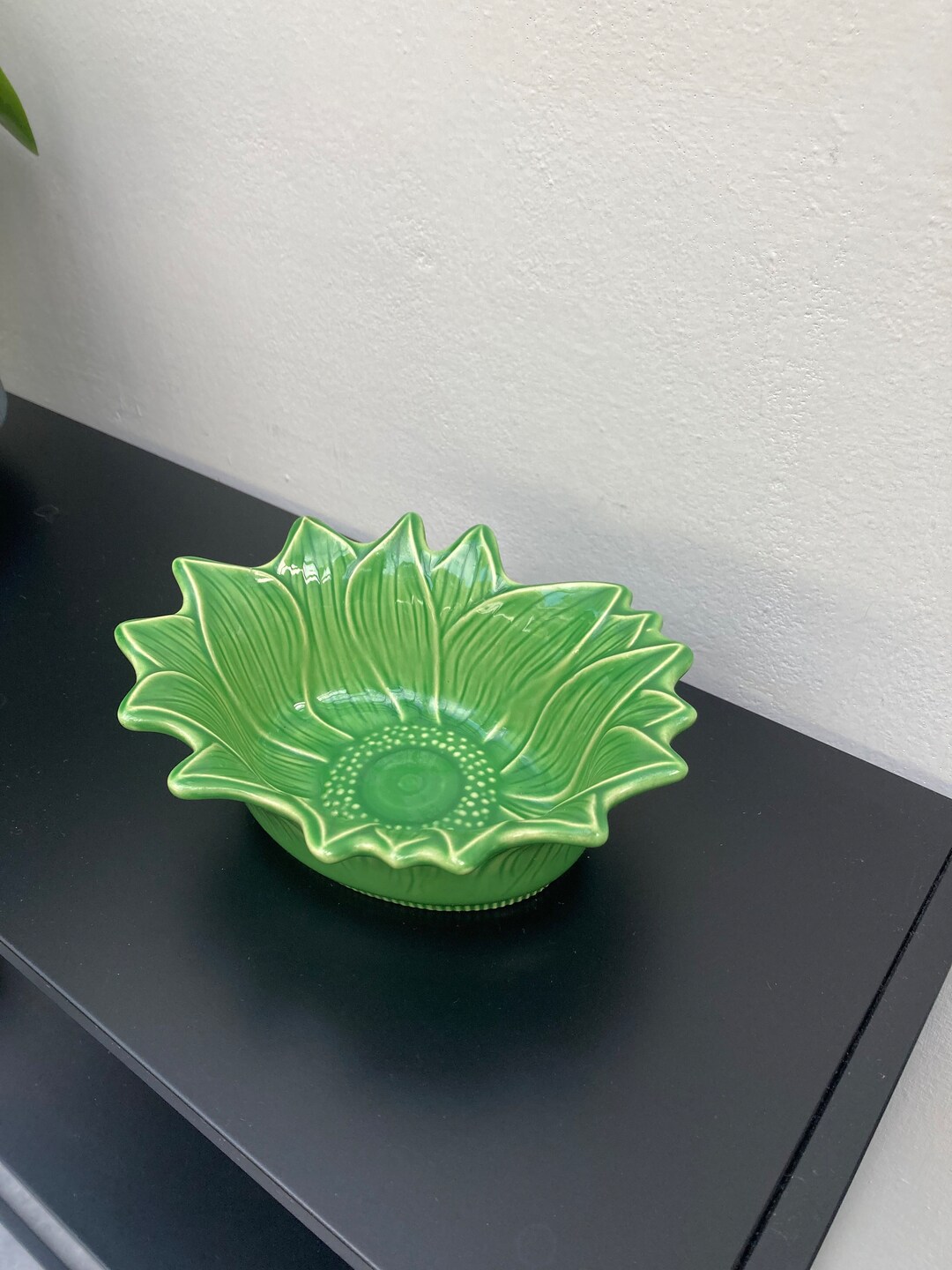 Vintage Appolia French Ceramic Sunflower Baking in Provincial Green - Etsy