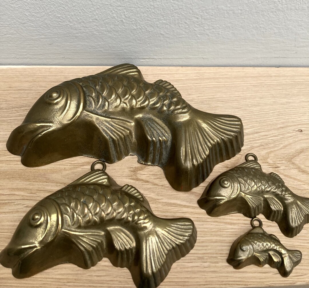 Vintage Brass Fish Molds: Elegance for Your Kitchen Decor - Etsy