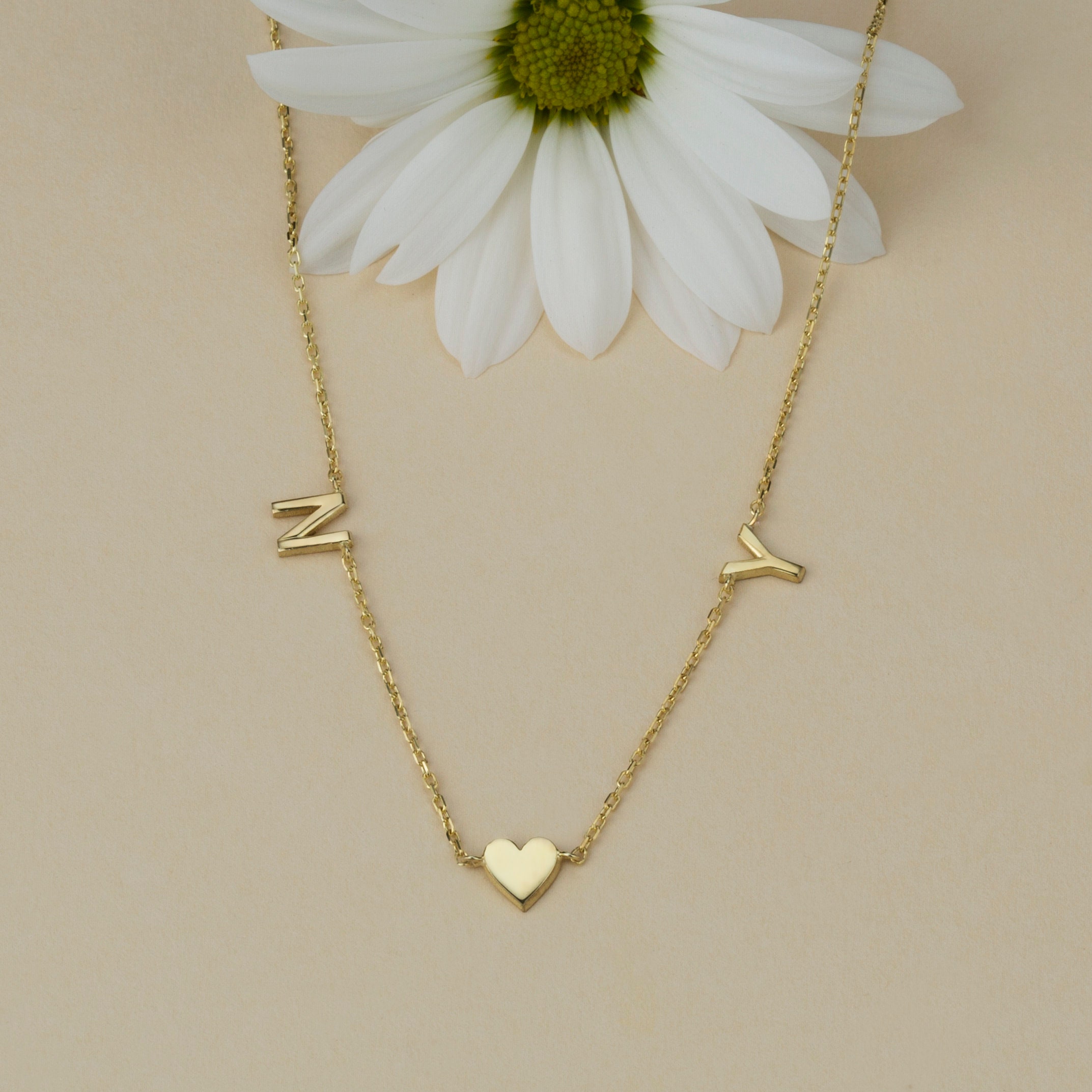 Gold Letter Necklace, Dainty Letter Necklace, Initial Necklace, Small ...