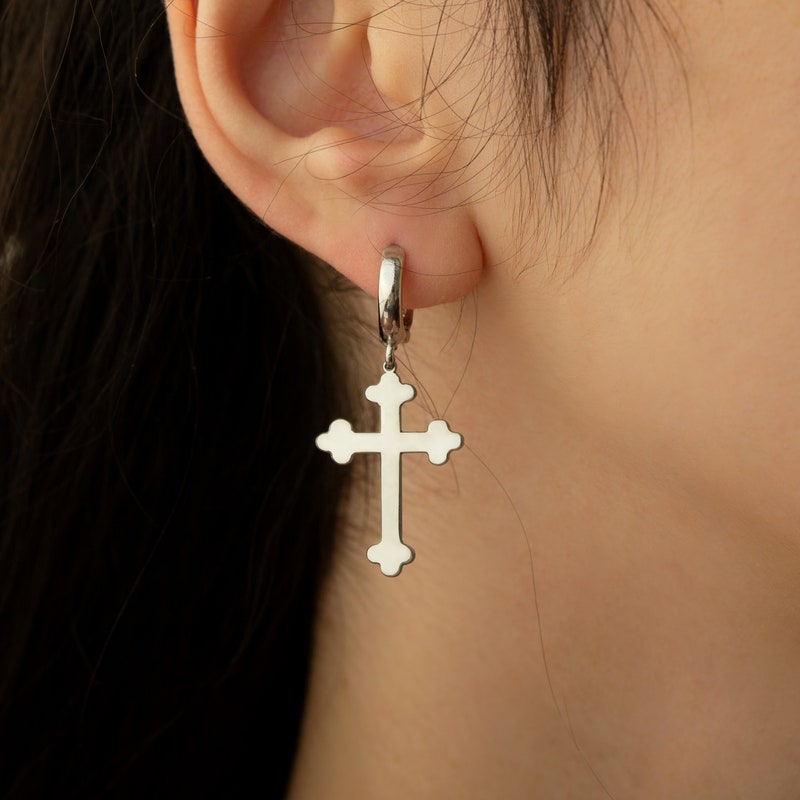 Cross Earrings - Etsy