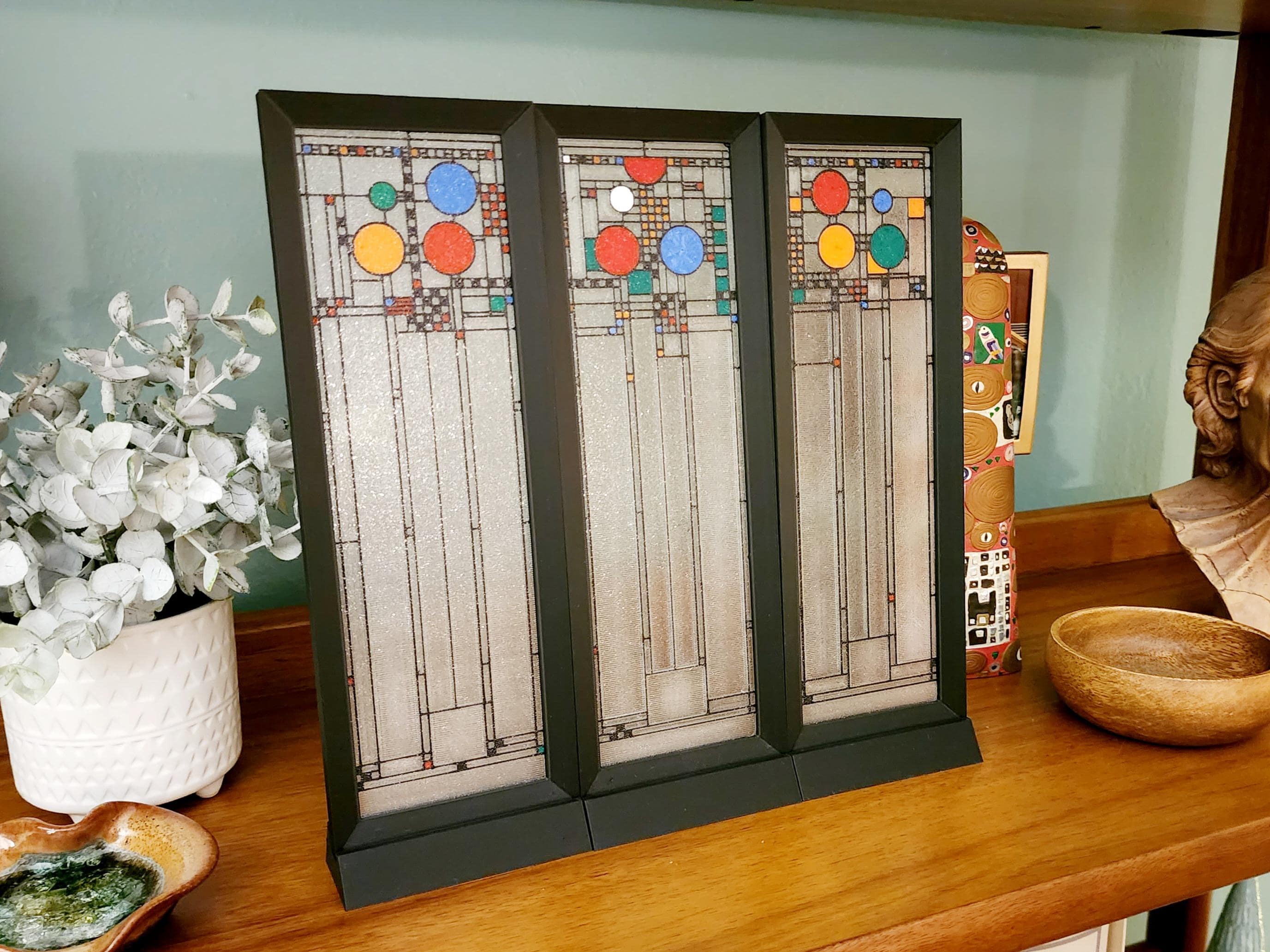 Frank Lloyd Wright: Avery Coonley Windows - Set of 3 (3D Printed ...