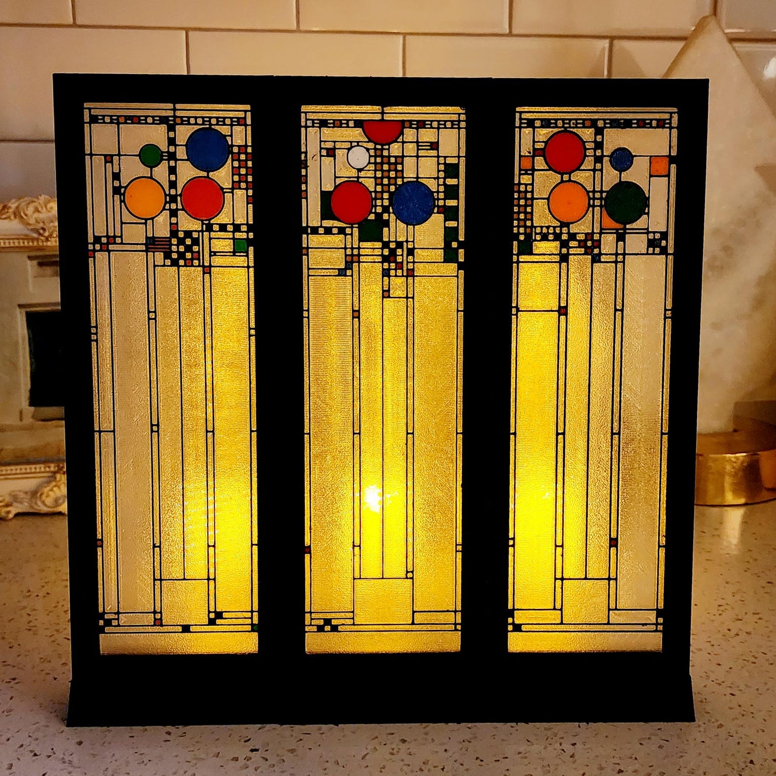 Frank Lloyd Wright: Avery Coonley Windows - Set of 3 (3D Printed ...