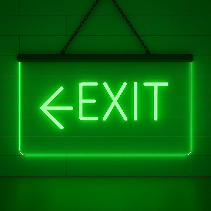 Exit Sign - Etsy UK