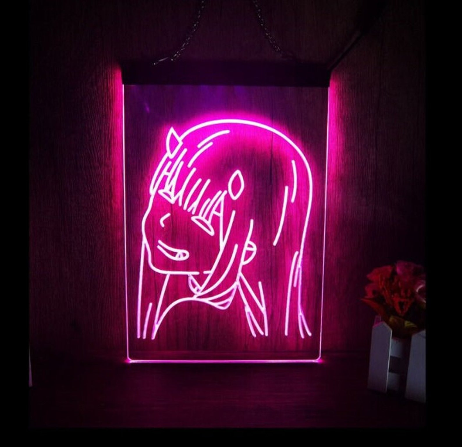 Anime Zero Two Visual LED Neon Signs Home Decor New Year Wall Bedroom ...
