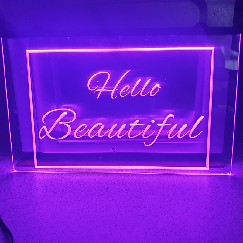 Hello Beautiful Neon Sign - Etsy