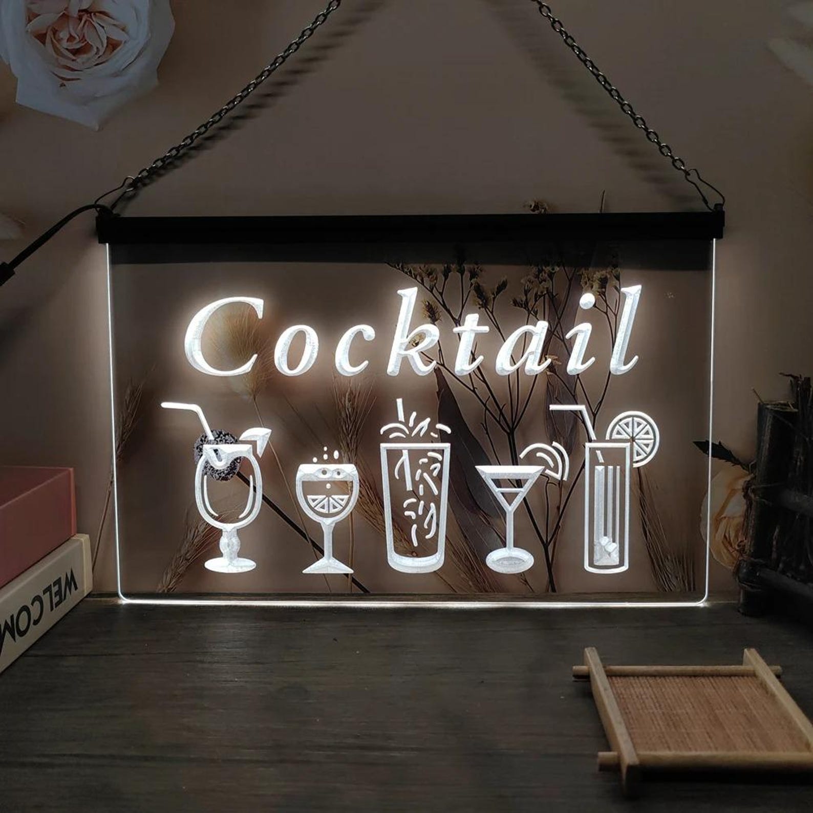 Cocktails Bar Lounge Restaurant Room Home Decor Led Neon Light Sign - Etsy