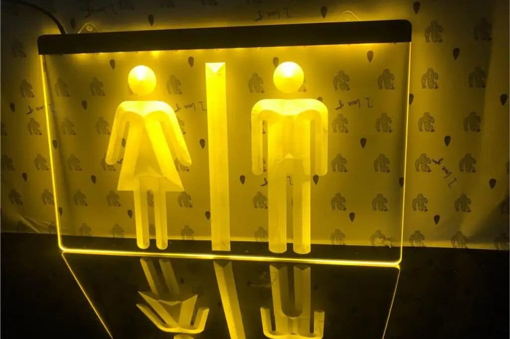 Toilets Arrow Washroom Restroom LED Neon Sign - Etsy