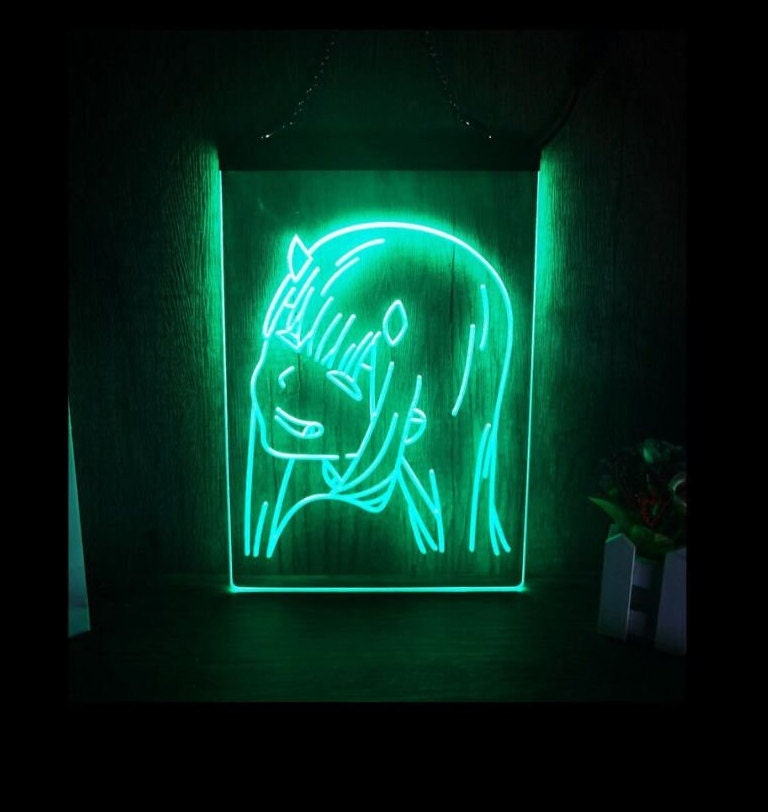 Anime Zero Two Visual LED Neon Signs Home Decor New Year Wall Bedroom ...