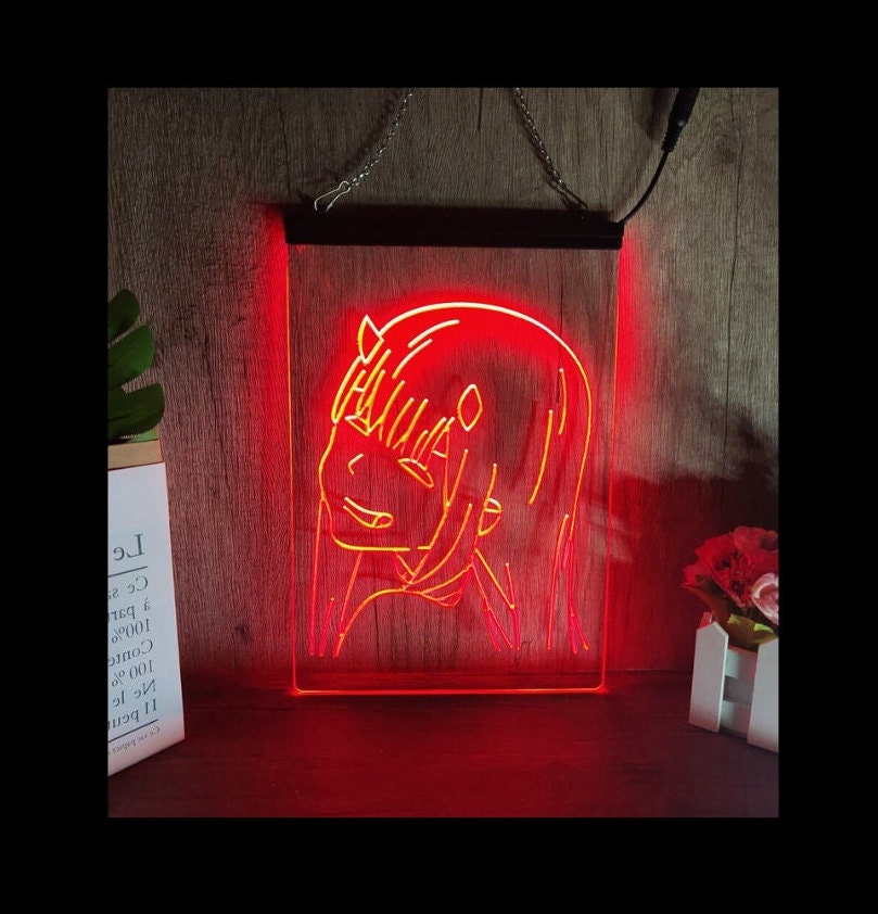 Anime Zero Two Visual LED Neon Signs Home Decor New Year Wall Bedroom ...